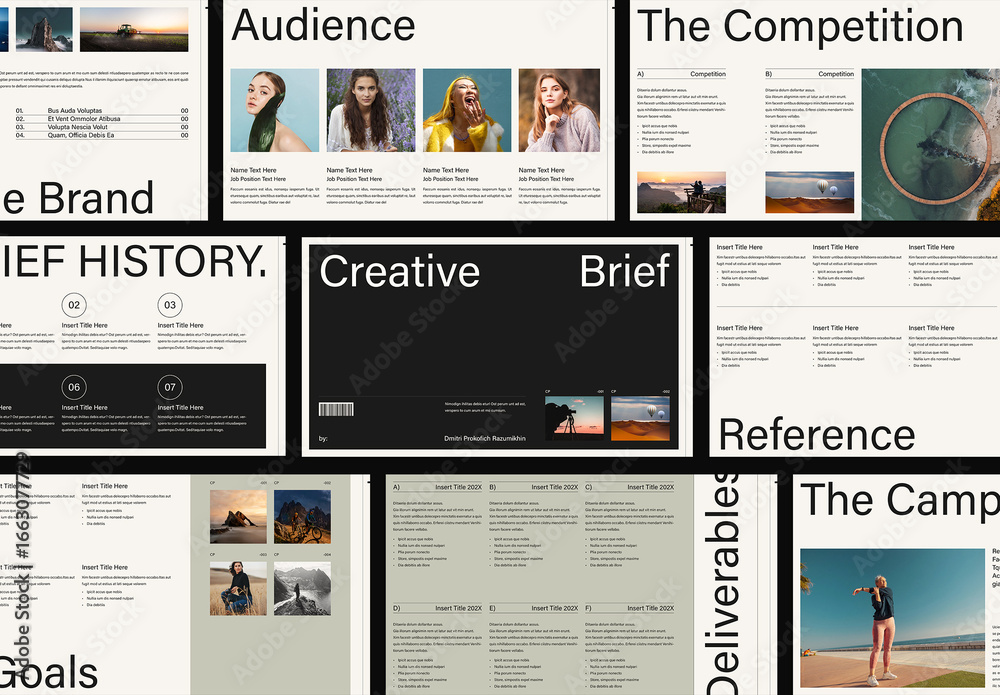 Creative Brief Presentation Template Stock Template | Adobe Stock