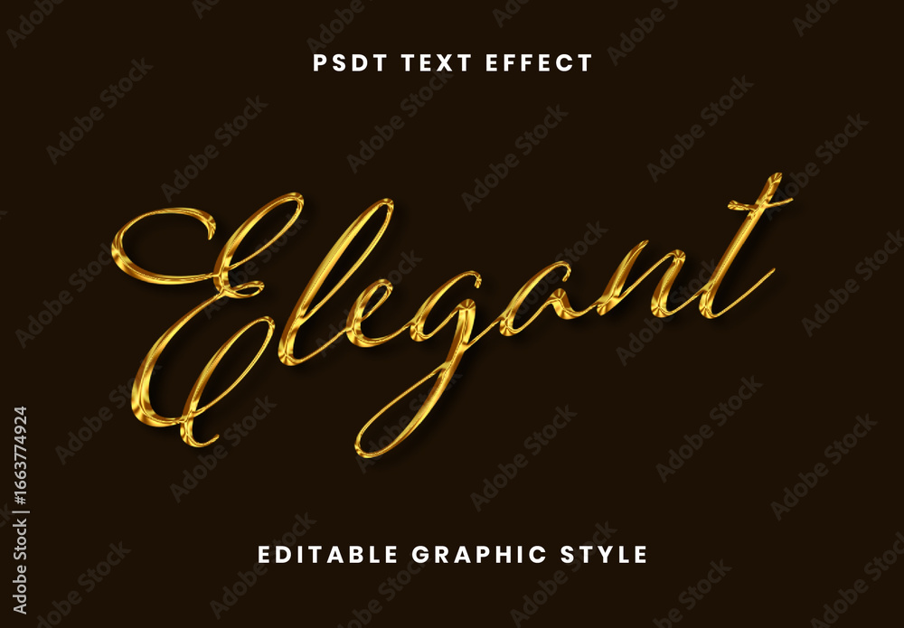 Gold Expensive Font Elegant Script Luxury Font Text Effect Stock ...