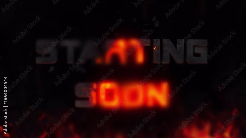 Fiery Countdown: Dynamic "Starting Soon" Animation with Explosive ...