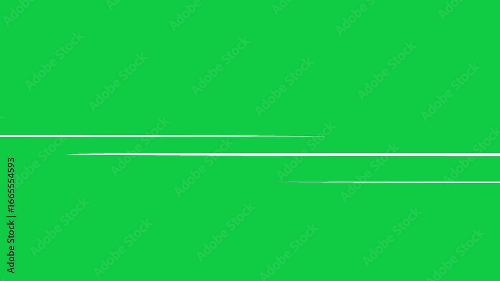 White Speed Line Motion Effect Loop Animation on Green Screen ...
