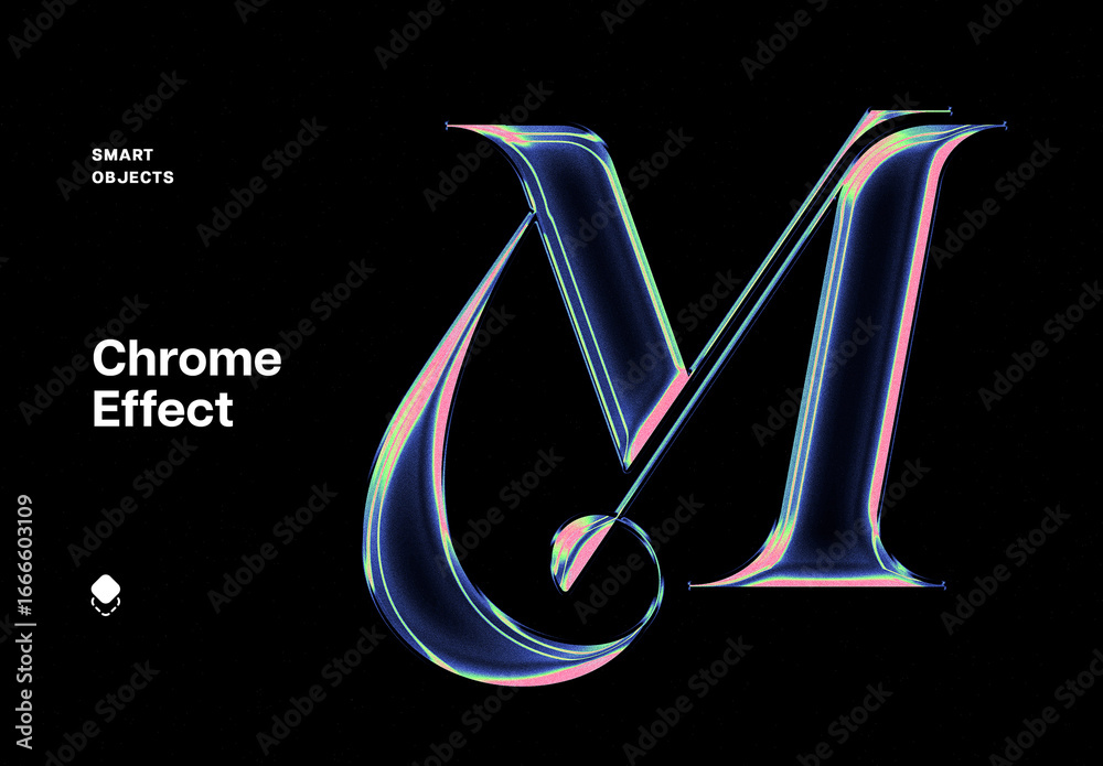 Chrome Logo Effect Mockup Stock Template | Adobe Stock