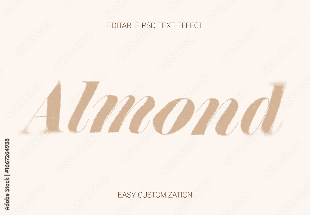 Soft Flat Font Beige Text Effect Blur Grain Elegant Stock Template ...