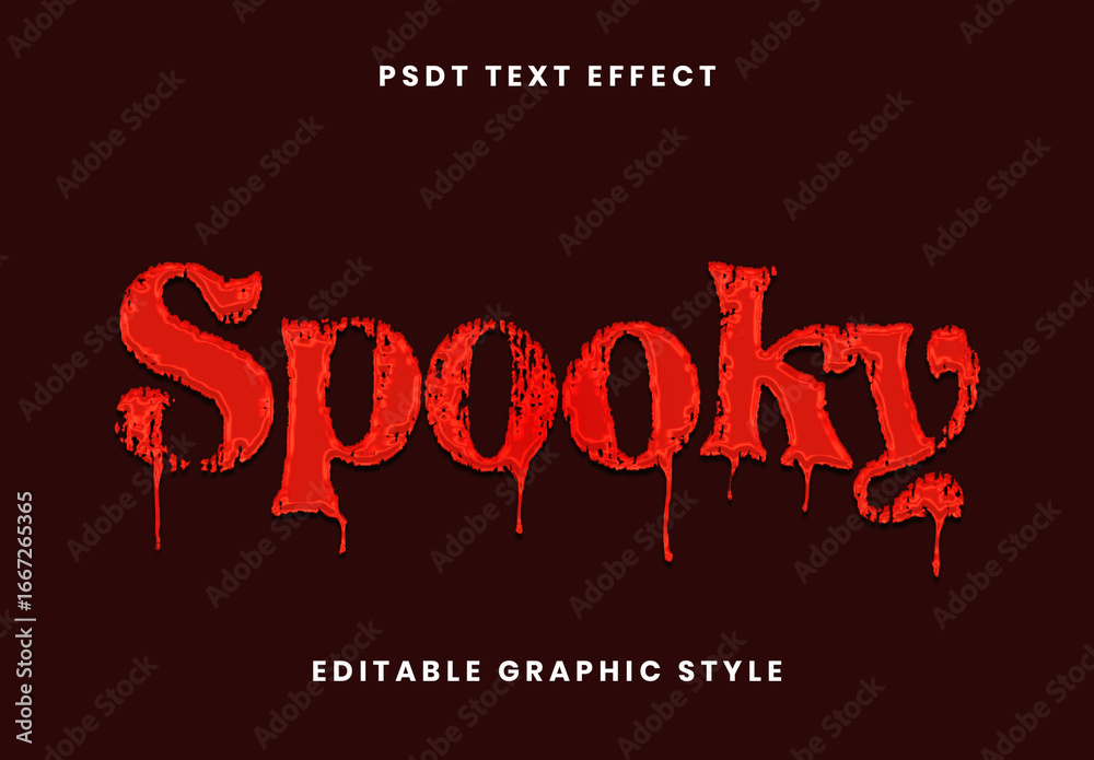 Red Halloween Font Spooky Dripping Blood Text Effect Stock Template ...