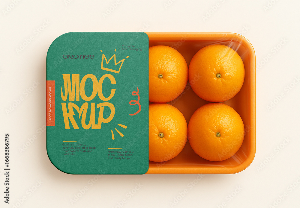 Orange Packaging Box Mockup Stock Template | Adobe Stock