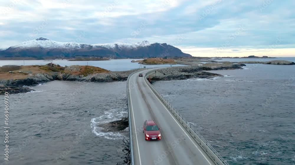 This drone footage shows the beauty of Norway's Atlantic Ocean Road ...