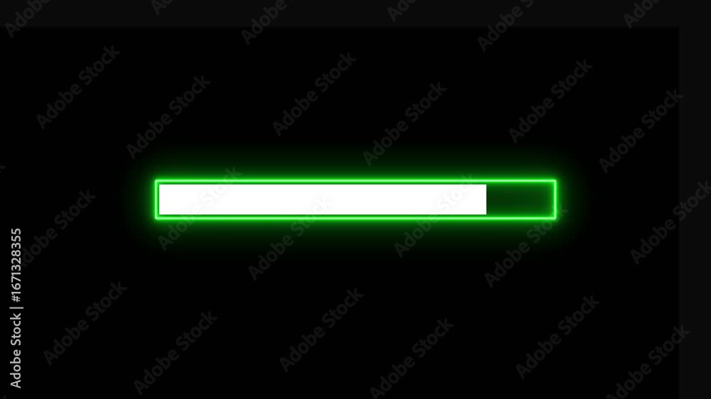 Abstract neon loading icon animation . Loading bar and percentage ...