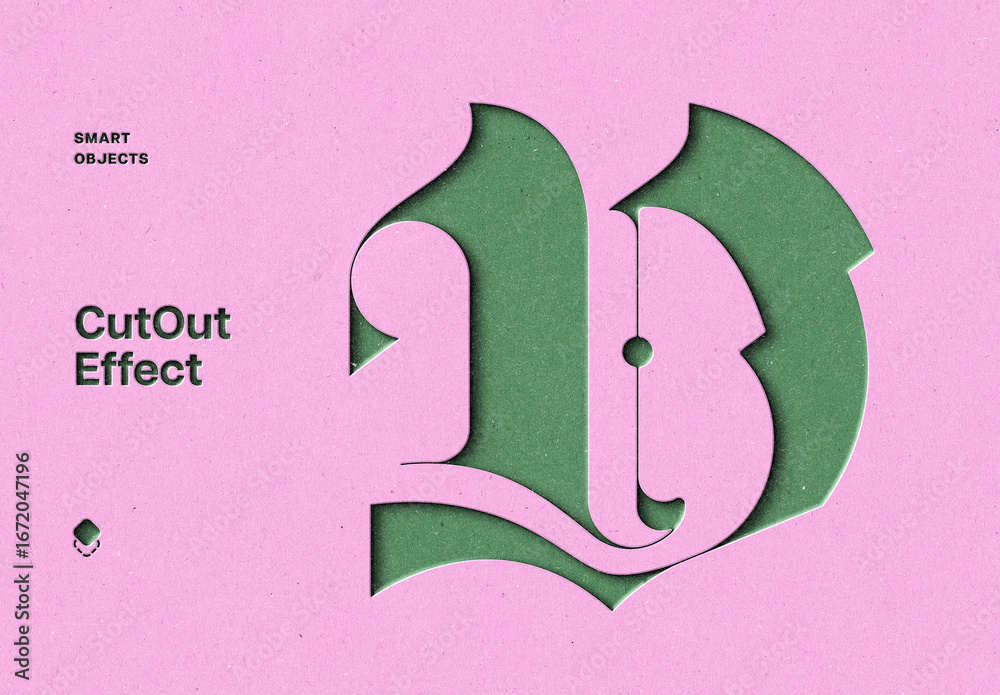 Cut Out Paper Text & Logo Mockup modèle Stock | Adobe Stock
