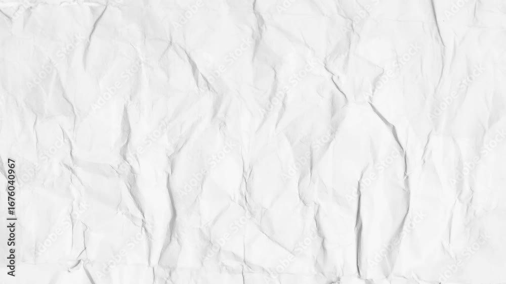 Crumpled wrinkled paper sheet background texture, seamless stop motion ...