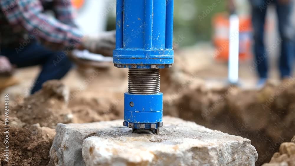 Drilling control room setting with Installation of a groundwater m ...