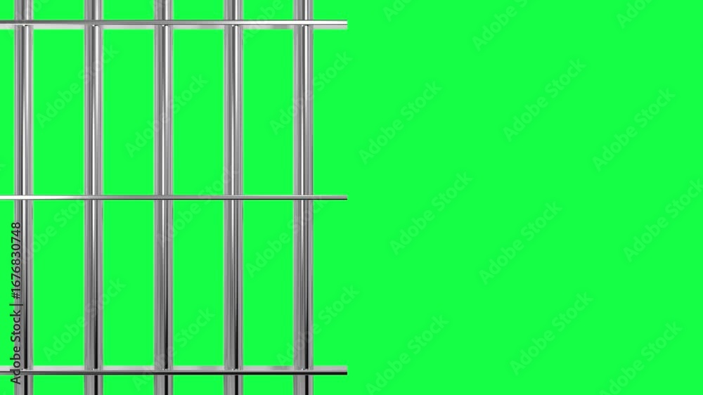3d rendered animation of opening prison door on green screen, Prison ...