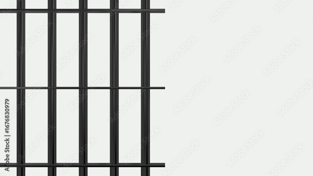 3d rendered animation of opening jail door on green screen, Prison bars ...