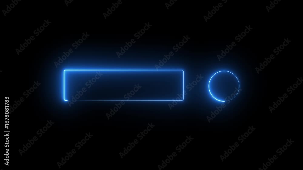 “Neon Border Frame Pack – Red Glowing Rectangle and Circle Frames with ...