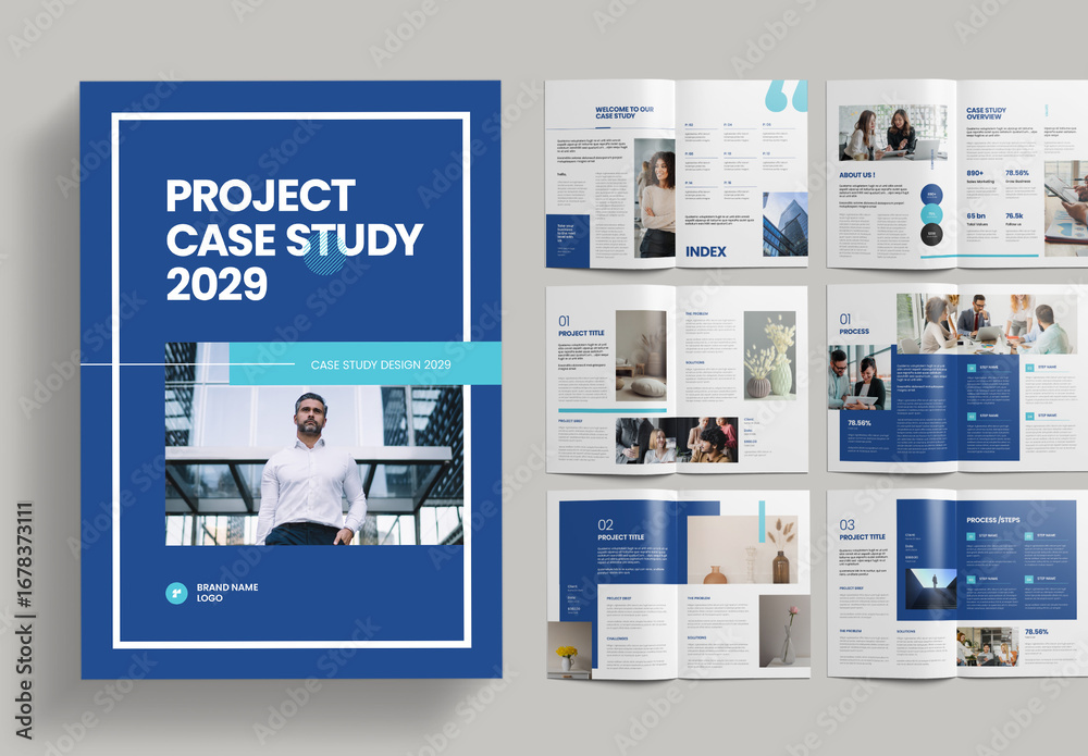 Case Study Booklet Layout Stock Template | Adobe Stock