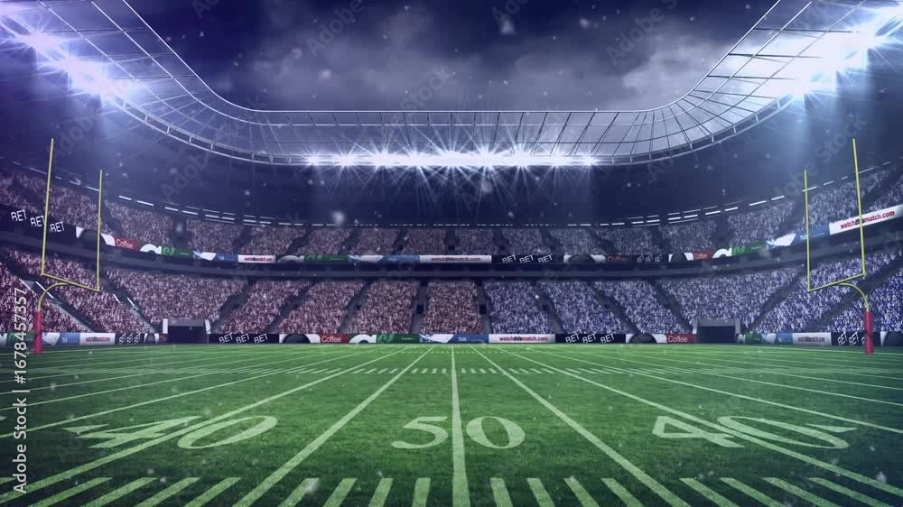 Animation of colourful stadium over stadium Stock Video | Adobe Stock