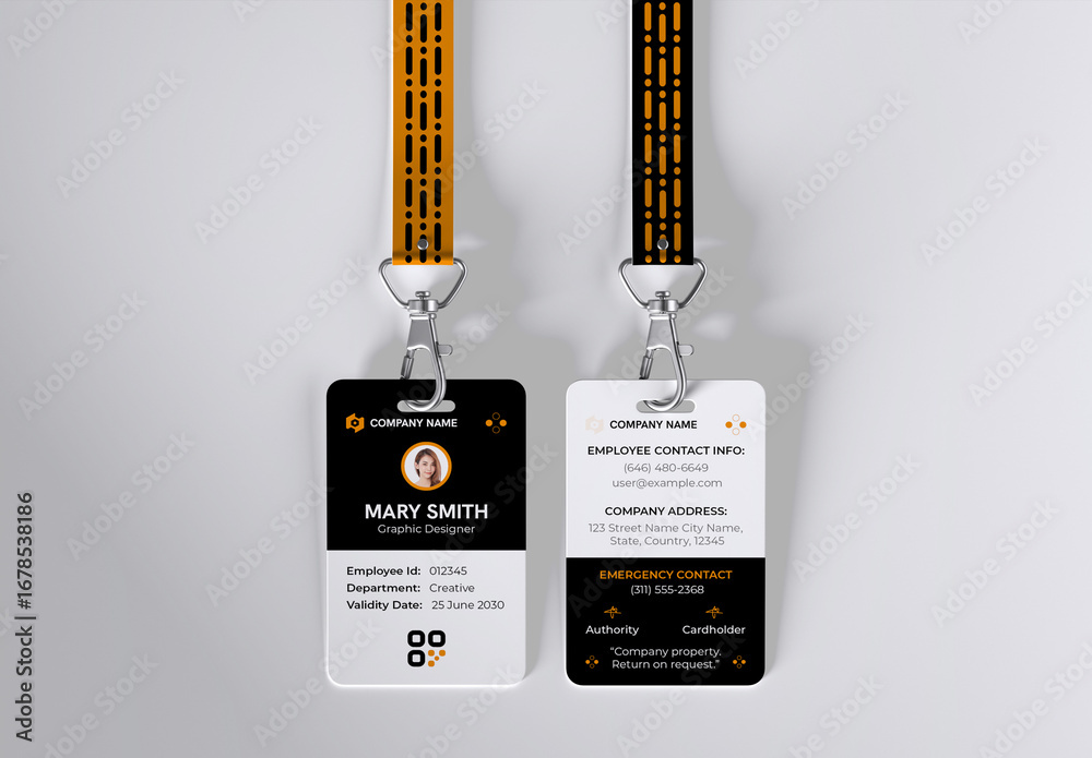 Corporate ID Card Template Layout Stock Template | Adobe Stock