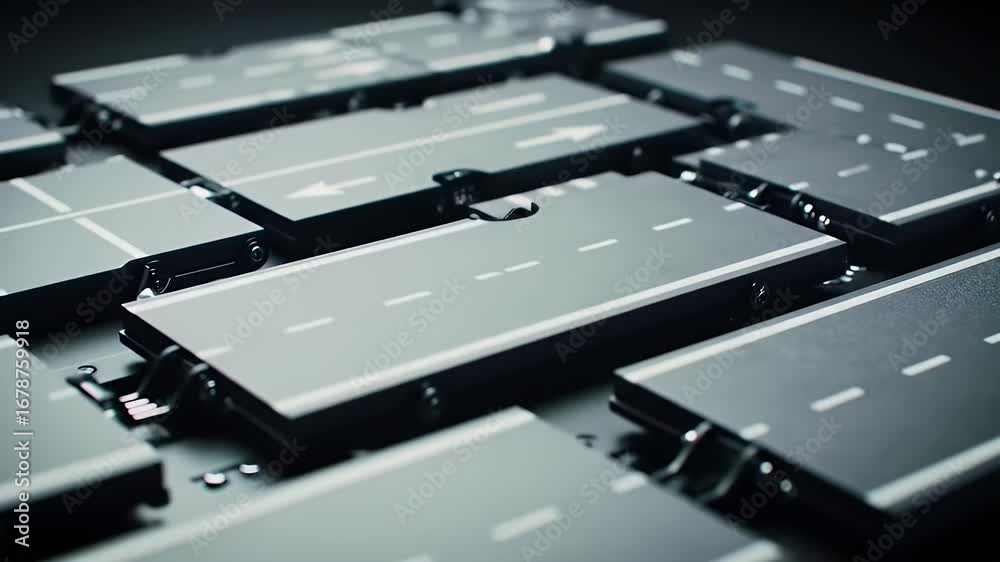 Dynamic Kinetic Road Tiles Assembly with Interconnected Pathways and ...