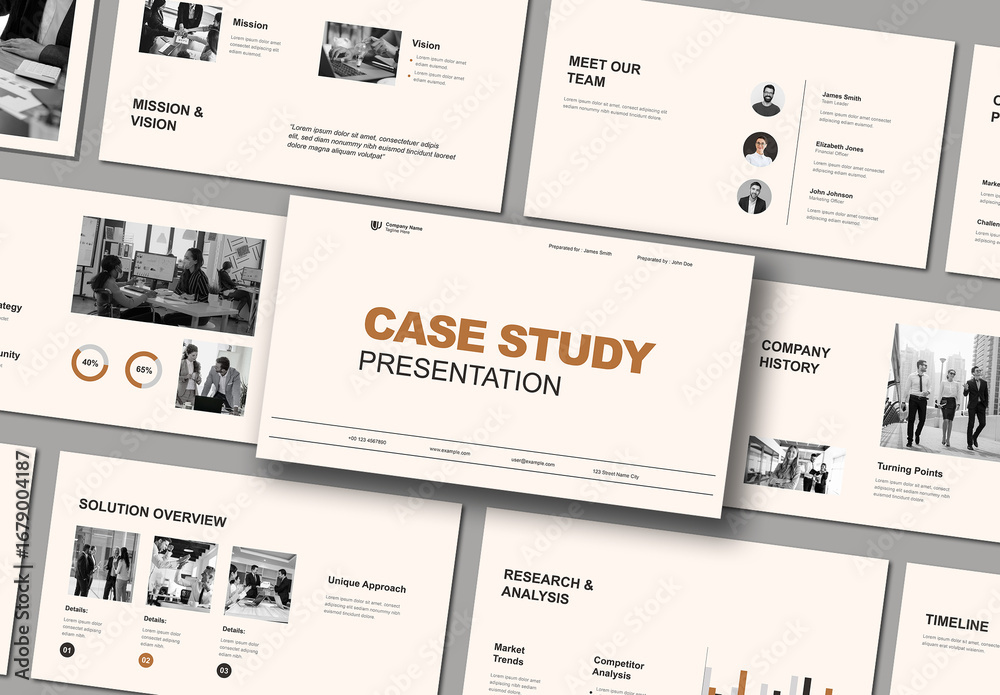 Case Study Presentation Template for Business Strategy Stock Template ...