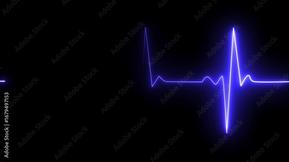 Medical ECG Heart Beat Screen Monitor Animation ,Electrocardiogram ...