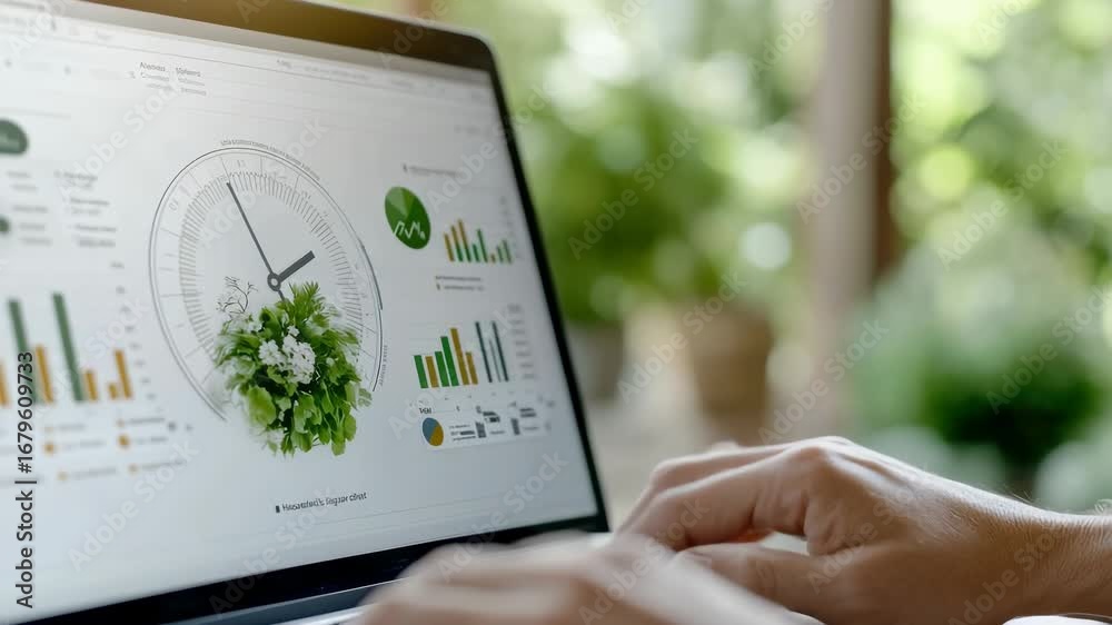 Data mastery visualization: laptop workspace, file system, planning ...