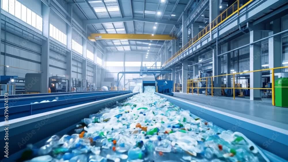 Automated Plastic Sorting and Recycling Facility Conveyor System ...