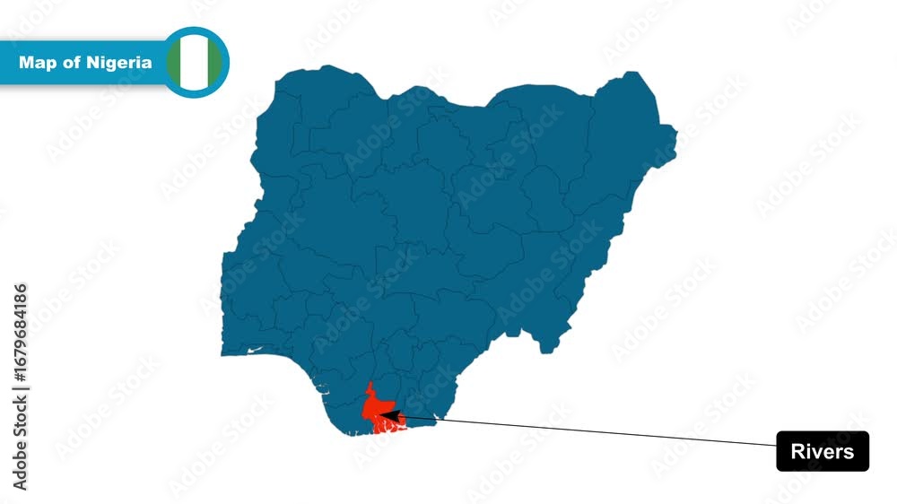 Rivers Map Video, Nigeria map, Political Map of Nigeria, with all ...