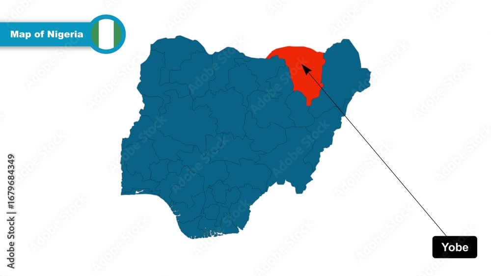 Yobe Map Video, Nigeria map, Political Map of Nigeria, with all states ...
