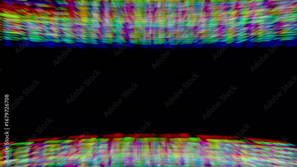 VHS damage transition with bad TV screen error, distortion glitch, RGB ...
