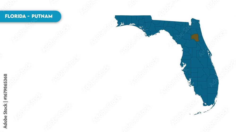 Putnam Map Video, Florida map, Political Map of Florida, national flag ...