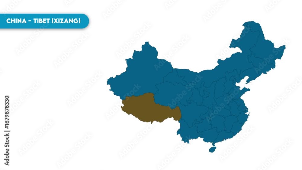 Tibet (Xizang) Map Video, China map, Political Map of China, national ...