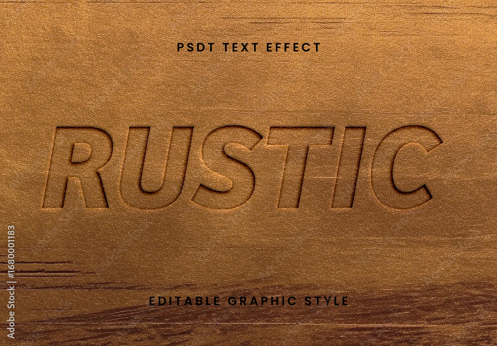 Dark Brown Carved Wood Font Engraved Rustic Text Effect Stock Template ...