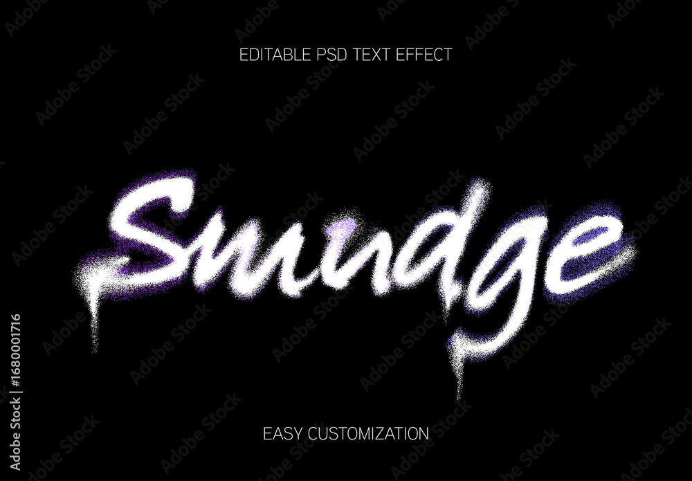 White And Purple Spray Font Graffiti Smudge Urban Text Effect Stock ...