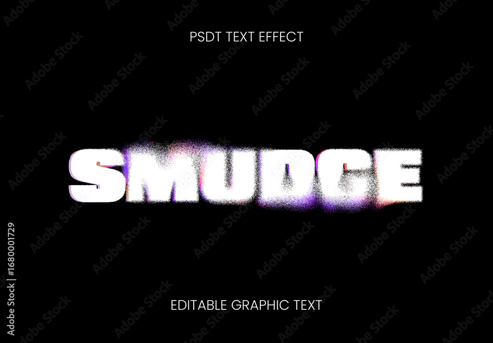 White And Purple Dissolving Text Effect Smudge Grain Font Stock ...