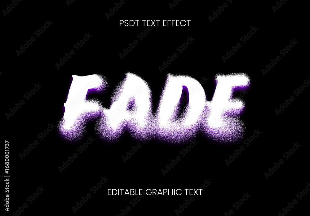 White And Purple Dissolving Text Effect Fade Grain Font Stock Template ...