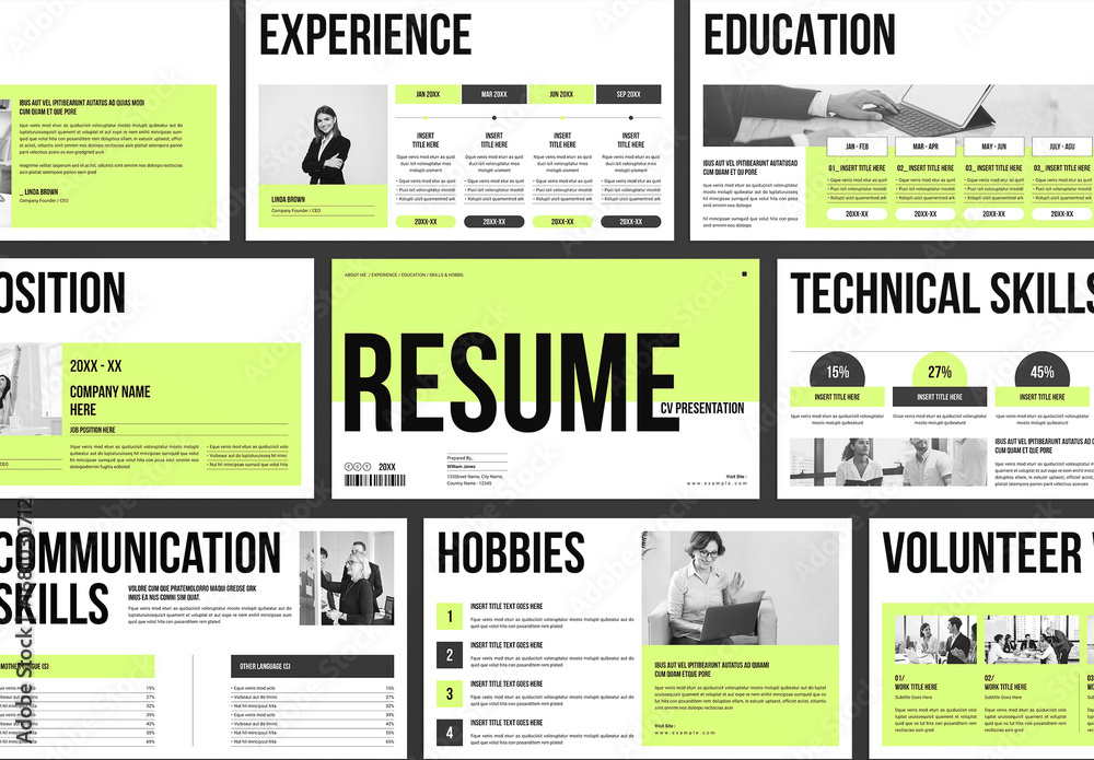 CV Resume Presentation Template Stock Template | Adobe Stock