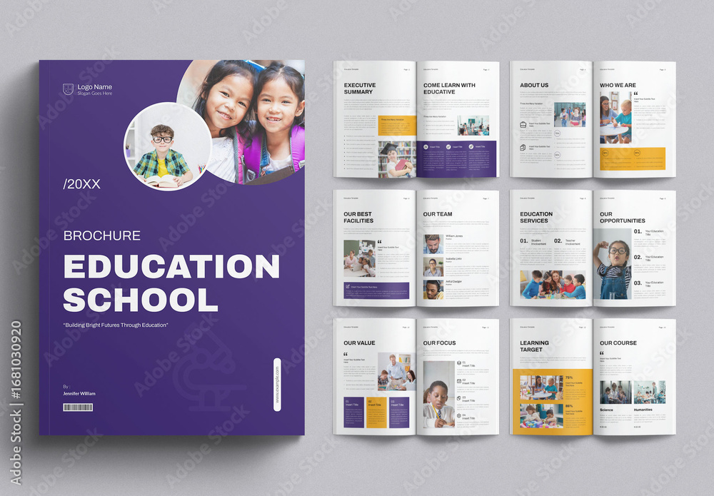 Education Brochure Template Stock Template | Adobe Stock