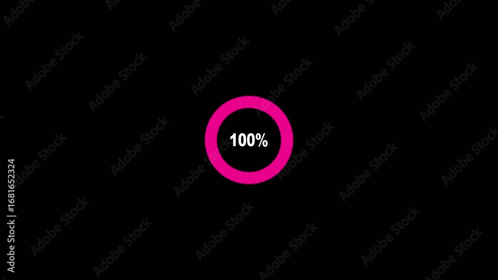 Please Wait Loading Circle Animation on Device Screen with Bright Icon ...