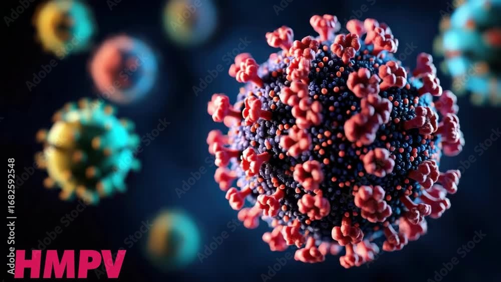 Highly detailed 3d visualization of human metapneumovirus structure ...