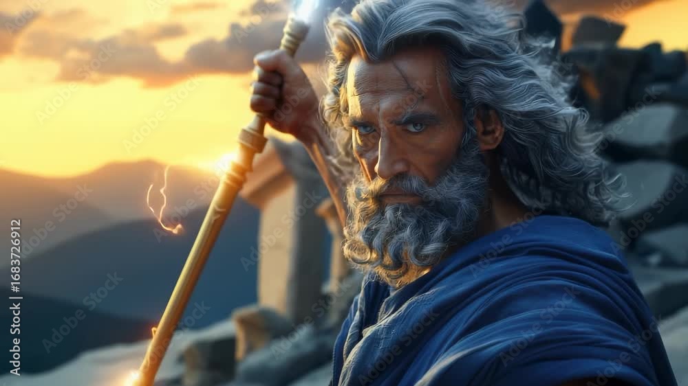Zeus Olympian myth: thunder ruler, lightning bearer, celestial throne ...