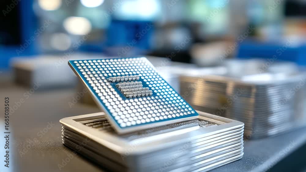 An advanced packaging facility implements 3D chip stacking and system ...