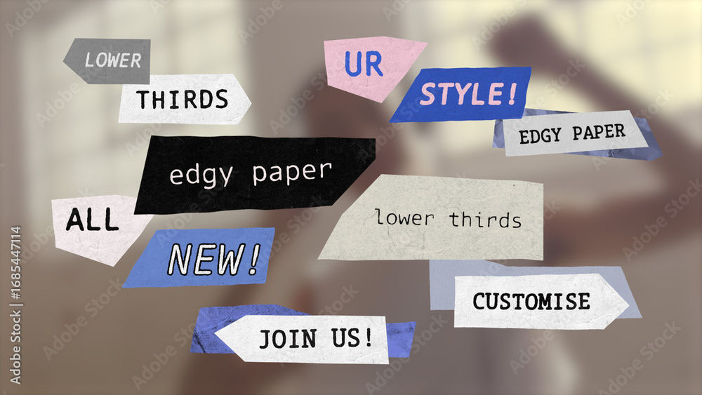 Edgy Paper Lower Thirds Stock Template | Adobe Stock
