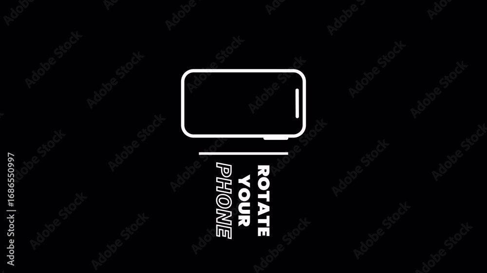 Rotate your phone screen animation with transparent background, Mobile ...