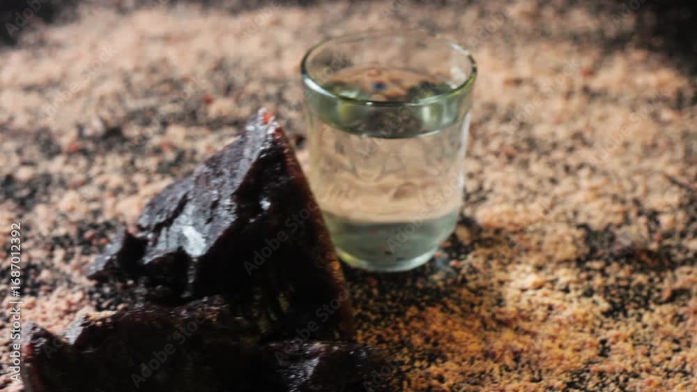 Rock Salt (Halite) with Water on Black Surface HD – Natural Mineral ...