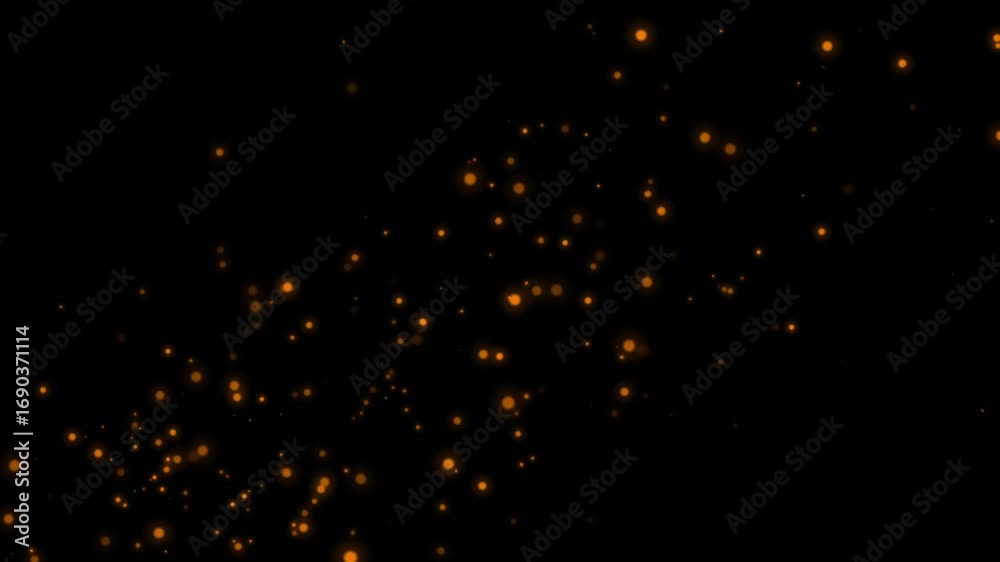Fire Sparkle Particle On Night Sky Slow Motion. Super Slow Motion Shot ...