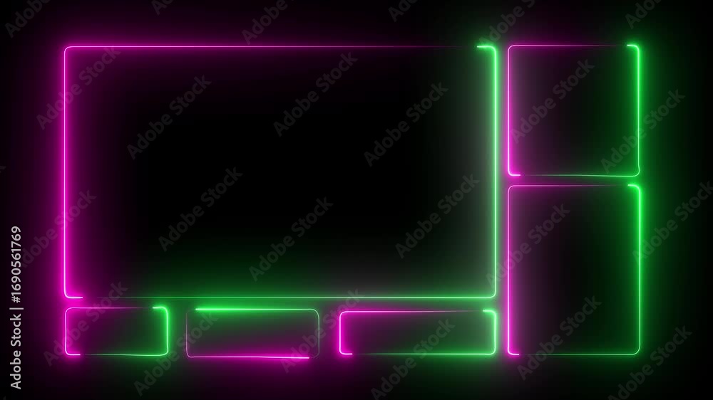 Futuristic technology digital Glowing neon Intermission Stream Overlay ...