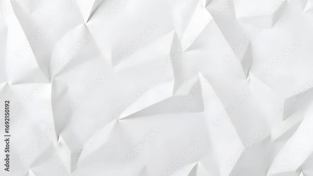 Vidéo Stock Crumpled White paper texture animated Background Loop 4K ...