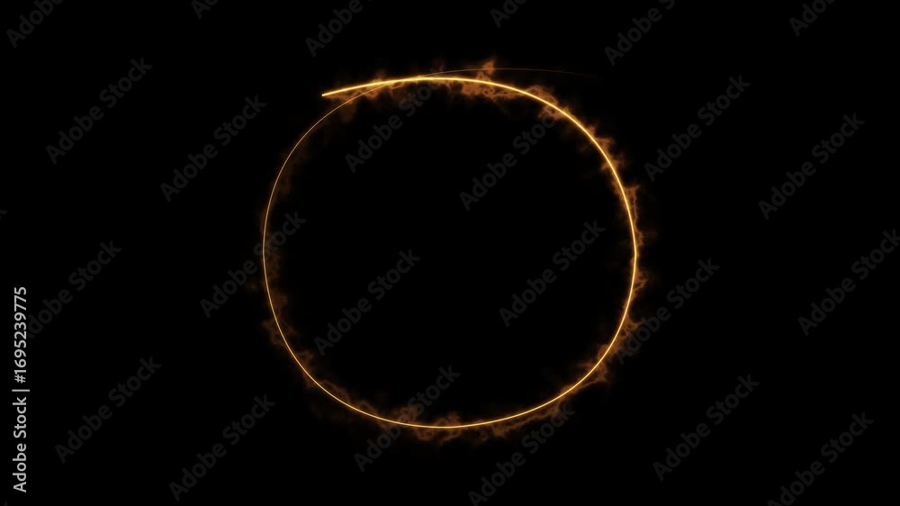 Neon Round Highlighter Effect | Circle Drawing Animation. red circle ...