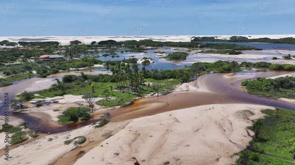 Betania Village At Santo Amaro In Maranhao Brazil. Beautiful Ecosystem ...