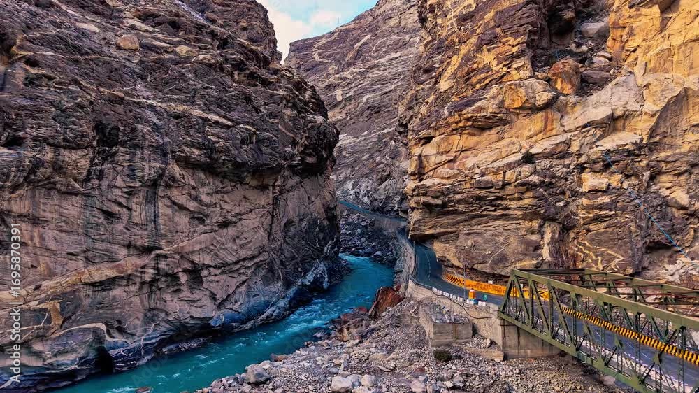 Khab Sangam Confluence of Spiti and Sutlej Rivers in Spiti Valley ...