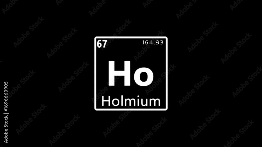67 Number Holmium (Ho) symbol chemical element of the periodic table ...