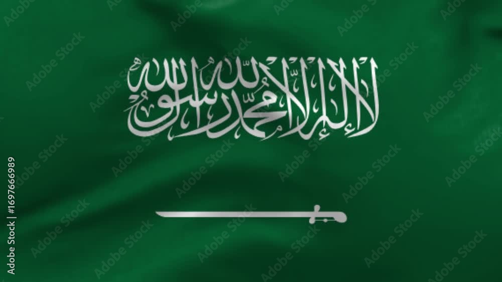Saudi flag, waving flag, Saudi waving flag, waving video, animated ...